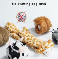 China No Stuffing Plush Dog Toy Squeaky Chew Toy for Small Medium Large Dogs Durable Puppy Teething for sale
