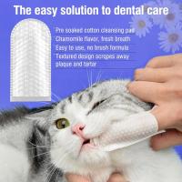 China Disposable Dog Finger Toothbrush Wipes for Teeth Cleaning and Gum Care - Hypoallergenic Formula with Aloe and Vitamin E for sale