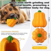 China Large Pumpkin Dog Toy Ball Durable TPR Chewing Ball 8cm for Training Teeth Cleaning for sale