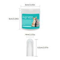 China No-Rinse Pet Teeth Cleaning Wipes for Dogs and Cats - Hypoallergenic Finger Toothbrush with Aloe & Vitamin E Formula for sale