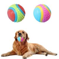 China Custom Logo Indestructible Dog Tennis Ball TPR Pet Toy with Whistle for Outdoor Sports for sale