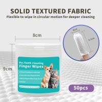China ST-03 Pet Teeth Whitening Finger Pads 8.3cm x 4cm Dental Cleaning Wipes with Natural Ingredients for sale