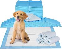 China 56×56cm Disposable Pet Pee Pads with 3-Cup Capacity - Waterproof Dog Training Mats in White/Blue for sale