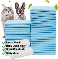 China 56×56cm Disposable Pet Pee Pads with 3-Cup Capacity - Waterproof Dog Training Mats in White/Blue for sale