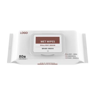 China 150x200mm Eco Friendly Pet Cleaning Wipes for Dogs Cats Biodegradable Custom Wet Wipes for sale