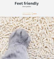 China Dust Free Clumping Tofu Cat Litter 2.5mm Pellets Fast Absorbing Easy Clean Natural Bulk Clay Cat Sand for sale
