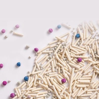 China OEM Natural Tofu Cat Litter 2.5mm Fast Clumping Flushable Dust Free Mixed Litter for sale