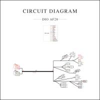 China DIO AF28 50cc Motorcycle Wiring Harness Assembly 0.5mm2 Main Line Full Vehicle Cable for sale