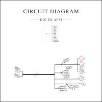 China Motorcycle Cable Wiring Harness for DIO ZX AF34 50cc Scooter Full Vehicle Line Assembly 0.5mm2 Main Wire for sale