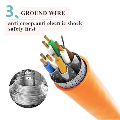 China 23AWG 8 Bare Copper Conductors SFTP Cat7 LAN Cable for sale