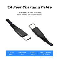 China 60W Fast Charging Type C Charger Cord 6ft 10ft for sale