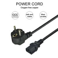 China EU Plug PVC Jacket Peripheral Power Cable OD6.8mm For Computer for sale