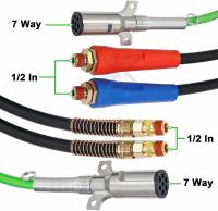 China ABS Power Air Line Hose Wrap 7 Way Electrical Cable Harness With Handle Grip for sale