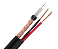 China CCTV Wire RG59 Coaxial Cable Al / Copper Foil With 18AWG Power CCTV Cable Power Cable for sale