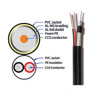 China RG59 Coaxial Cable And Wire Power PVC Insulation RG59 CCTV Cable With Braided Sheild for sale