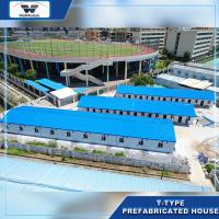 China T Type Prefabricated Modular House Portable Mobile Building for Worker Housing Construction Camp Prefab Cabin Home Low Cost Fast Installation for sale