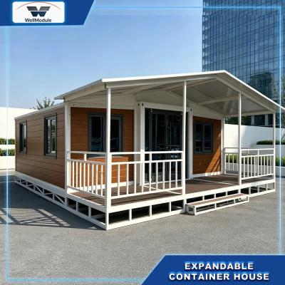 China Expandable Container House Prefabricated Modular Container for Resort Commercial Space Portable Folding Design Flexible Solution for sale