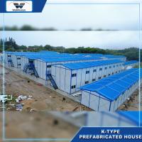 China Affordable K Type Prefabricated House with Sandwich Panel Wall System for Quick Installation Temporary Housing Solutions for sale