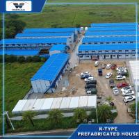 China Affordable K Type Prefabricated House with Sandwich Panel Wall System for Quick Installation Temporary Housing Solutions for sale