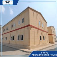 China T Type Prefabricated House with Steel Structure and Sandwich Panel for Construction Camp, Worker Dormitory and Temporary Office Building for sale