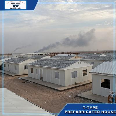 China Portable T Type Prefab Building with Steel Structure System for Construction Site Office, Labor Camp and Temporary Living Facilities for sale