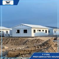 China Portable T Type Prefab Building with Steel Structure System for Construction Site Office, Labor Camp and Temporary Living Facilities for sale