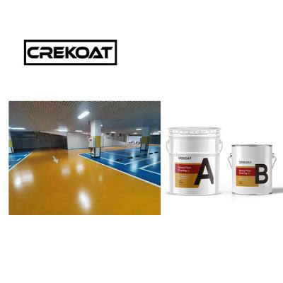 China High Gloss Clear Industrial Epoxy Floor Coating Glossy 2 Pack Chemical Resistant for sale