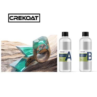 China Brilliant Deep Pour Clear Epoxy Rigid 2 Part Clear Resin Anti Yellowing For Crafts for sale