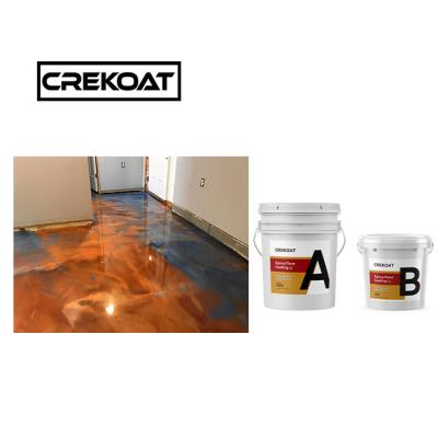 China 1mm Self Leveling Metallic Epoxy Floor Coating Yellowing Low Odor ECO Friendly for sale