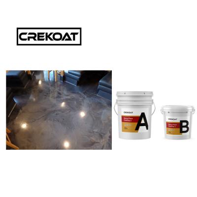 China Nacreous High Gloss Metallic Epoxy Floor Coating Exotic Look Stability for sale