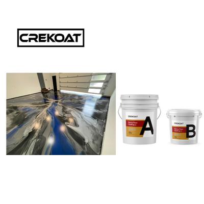 China Viscosity Metallic Gold Floor Paint 1mm Black Epoxy Floor Coating Seamless for sale