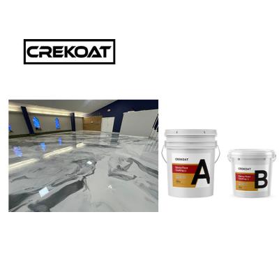 China Casinos White Metallic Epoxy Floor Coating Scratch Resistant Hardener for sale