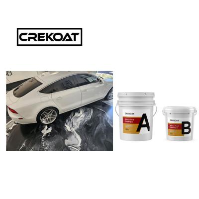 China Gloss Blue Metallic Epoxy Floor Coating Smoothed Non Toxic Low Odor TDS for sale