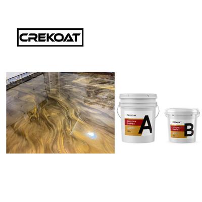 China Copper High Gloss Metallic Epoxy Concrete Paint Topcoats 3mm 100% High Solids for sale