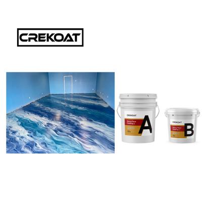 China Basecoat Clear Metallic Epoxy Floor Coating Viscosity Cleanable for sale