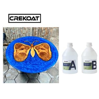 China Tabletops Wood Epoxy Resin Crystal Clear UV Resistant Art Resin for sale