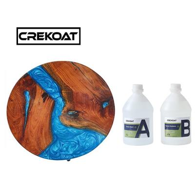 China Waterproof Crystal Clear Epoxy Resin For Wood Anti Yellow Glass Like Finish for sale