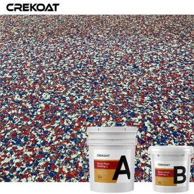 China Garages Terraces Decorative Epoxy Resin Floor Coating With Multi Color Flakes for sale