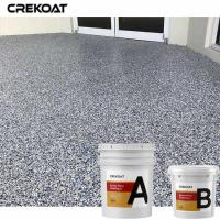 China 100% Solid Polyaspartic Flake Epoxy Resin Floor Coating Terrazzo Smooth Surface for sale