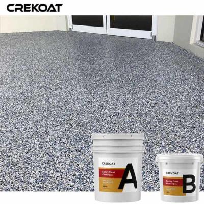 China 100% Solid Polyaspartic Flake Epoxy Resin Floor Coating Terrazzo Smooth Surface for sale