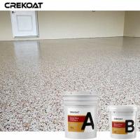 China Transparent Topcoat Epoxy Resin Floor Coating Broadcasted With Chip Flakes for sale