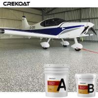 China UV Stable Clear Epoxy Resin Floor Coating Industrial Strength With Flakes for sale