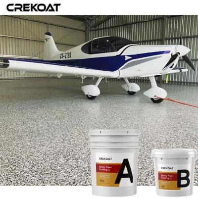 China UV Stable Clear Epoxy Resin Floor Coating Industrial Strength With Flakes for sale