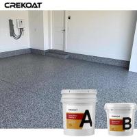 China Colorful Flakes Epoxy Resin Floor Coating Marble Granite Appearance For Garage for sale