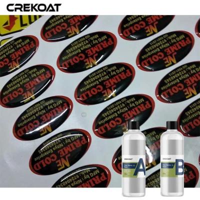 China Flexible Clear Epoxy Resin Soft Two Component Casting Resin For Labels Doming for sale