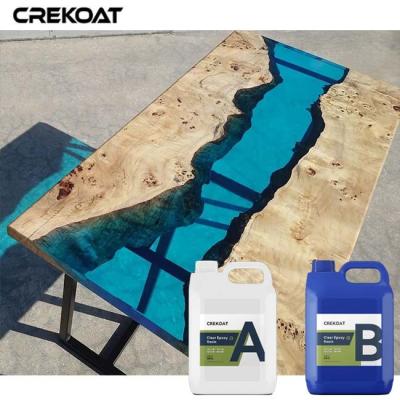 China Self Leveling Glossy Deep Pour Epoxy Resin For Clear Casting Transparent Finish for sale