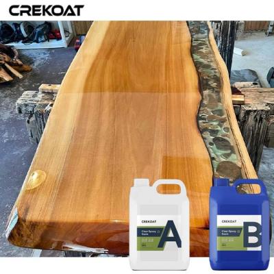 China Low Maintenance Clear Epoxy Resin Poured Table Tops Providing A Smooth And Seamless Surface for sale