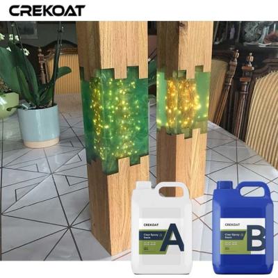 China Self Leveling Clear Epoxy Glue For Wood River Tables Countertops for sale
