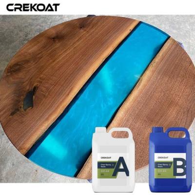 China Super Clear Glassy Deep Pour Epoxy Resin For River Tables Live Edge Workbenches for sale