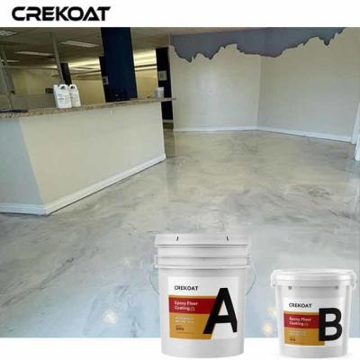 China 100% Solid Metallic Epoxy Garage Floor Coating Marble Look Non Slip for sale